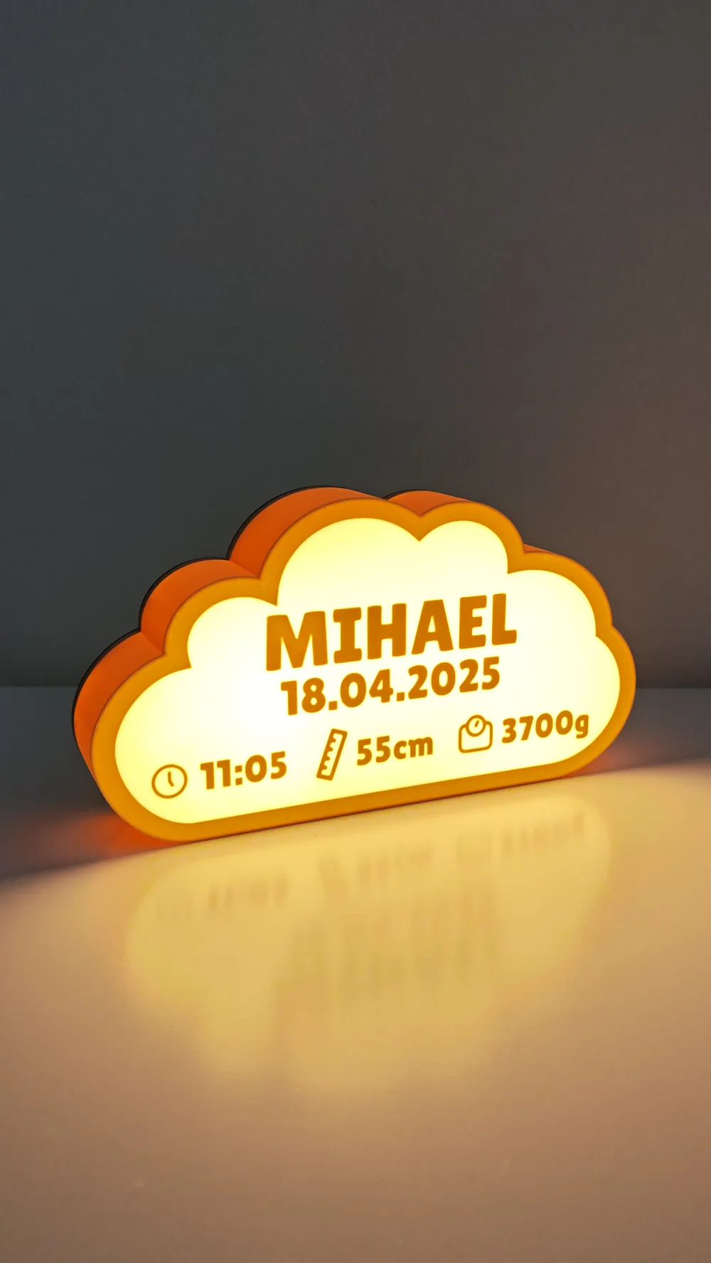 Baby birth wireless night lamp lightbox by Filip Sabljić MakerWorld ...
