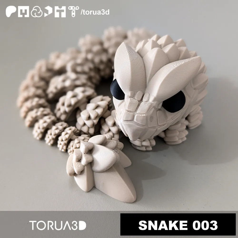 Articulated Snake 003 - Print in place - 3mf - STL by TORUA3D ...