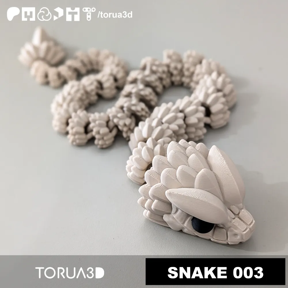 Articulated Snake 003 - Print in place - 3mf - STL by TORUA3D ...