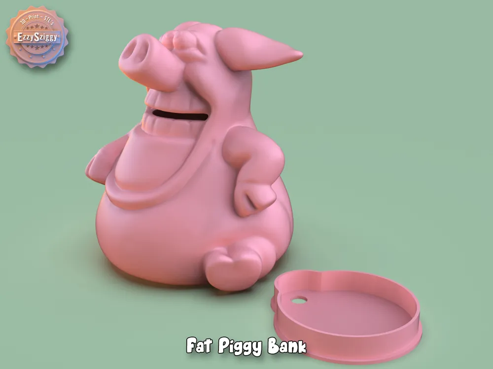 Fat Piggy Bank by EzzySziggy - MakerWorld
