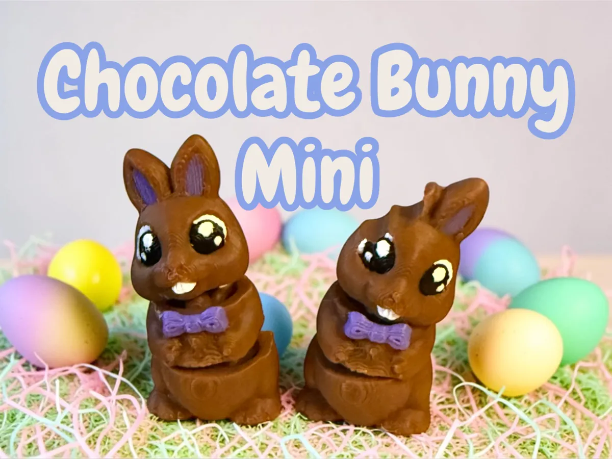 Chocolate Easter Bunny Mini - Micro Mini - Free 3D Print Model - MakerWorld