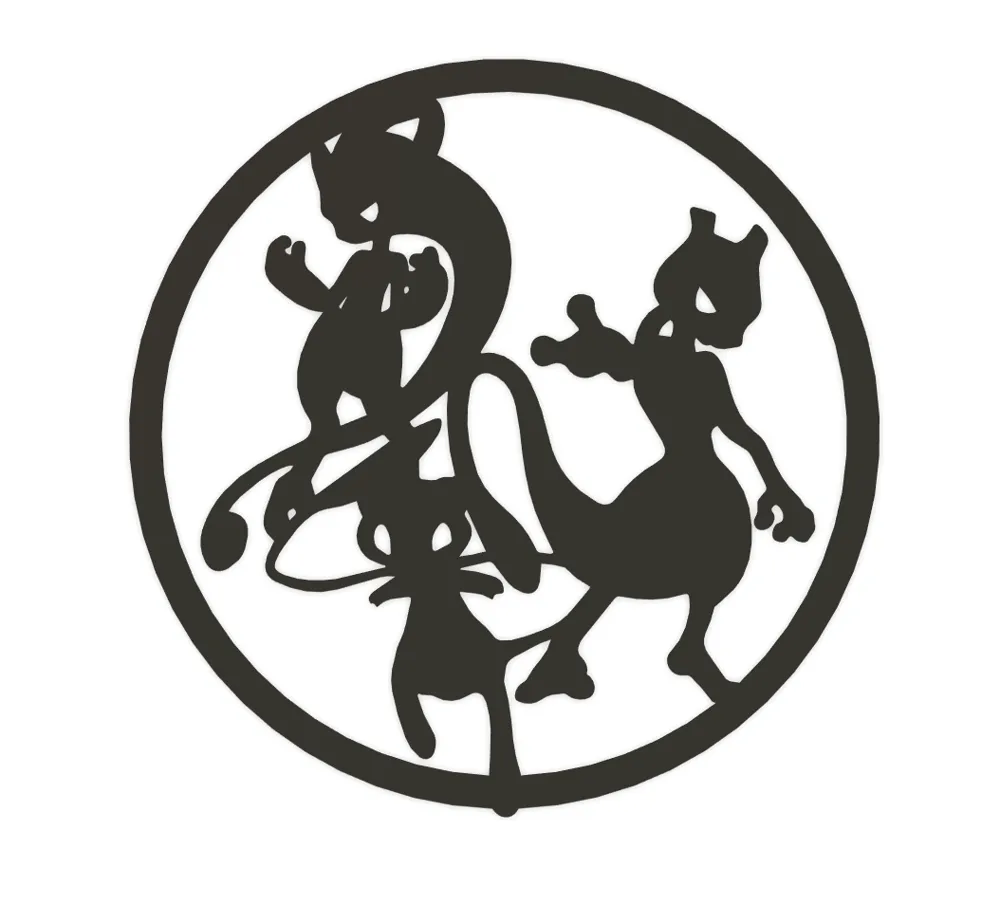 WALL ART - MEWTWO AND MEW by SProyect - MakerWorld