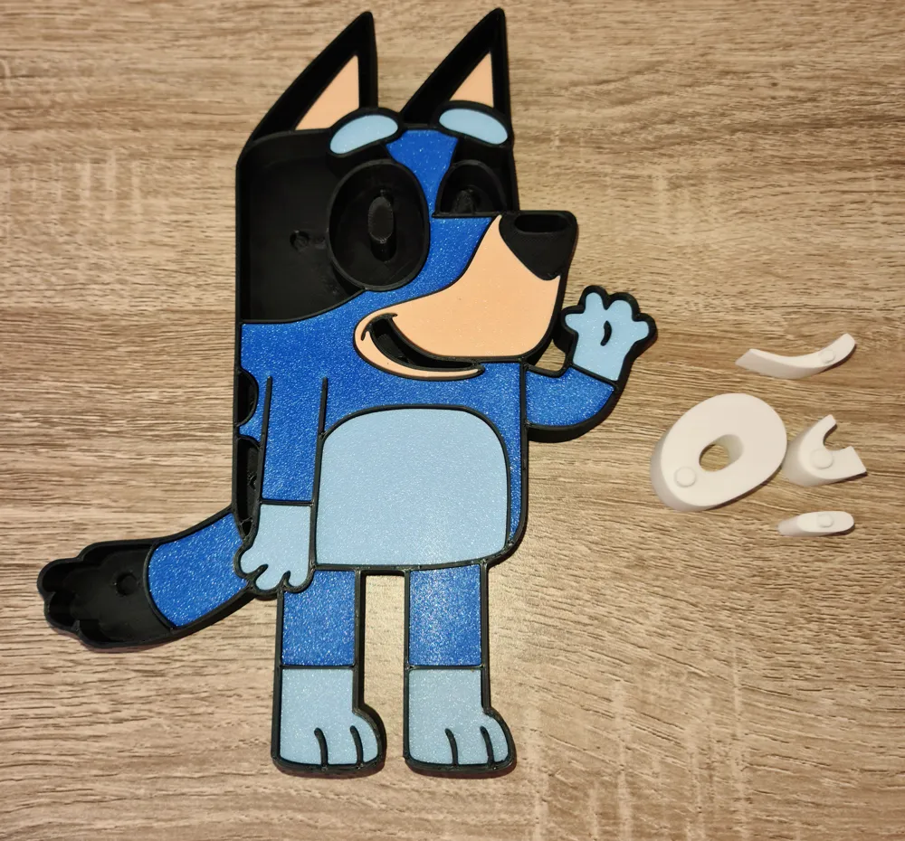 Bluey Sign (No AMS) - Free 3D Print Model - MakerWorld