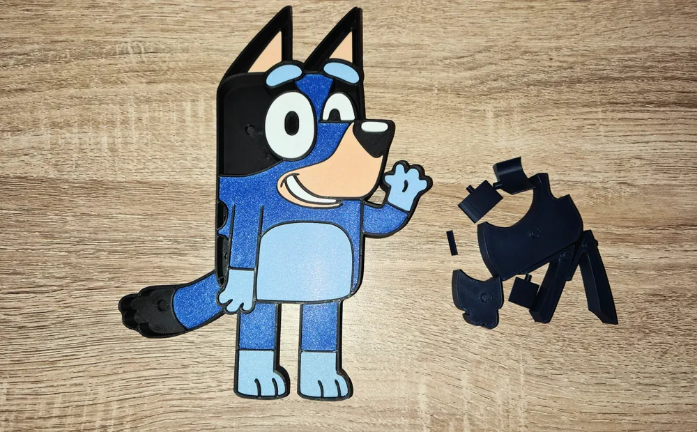 Bluey Sign (No AMS) - Free 3D Print Model - MakerWorld