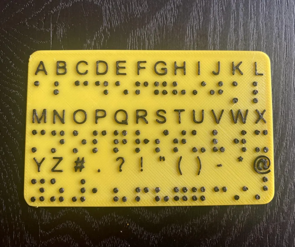 Braille Translation Card by LorenzCR - MakerWorld