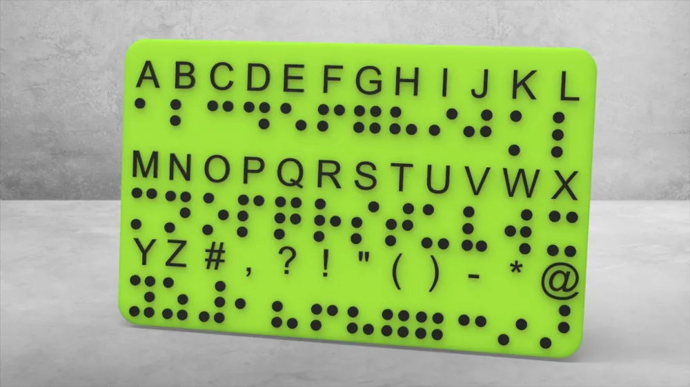Braille Translation Card by LorenzCR - MakerWorld