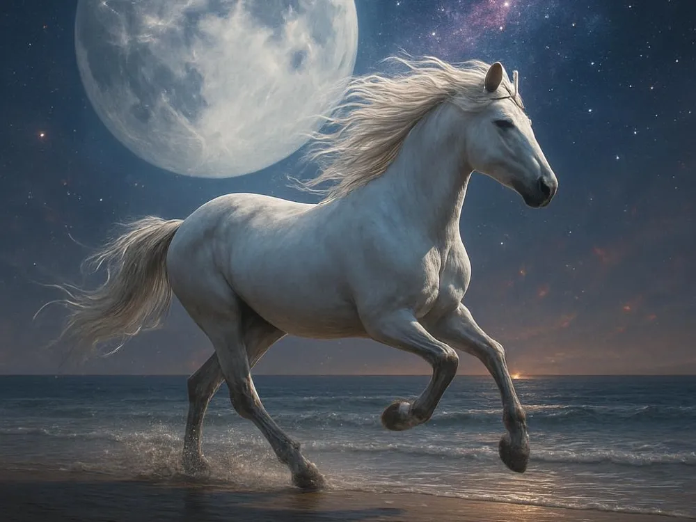 le cheval et la lune - Modèle d'Impression 3D Gratuit - MakerWorld