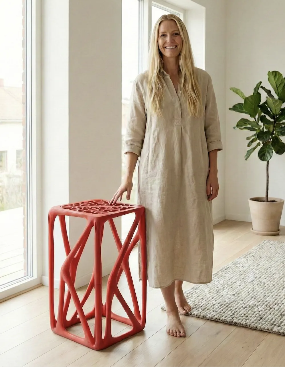 Voronoi Flow Organic Nightstand Side Table - Free 3D Print Model ...