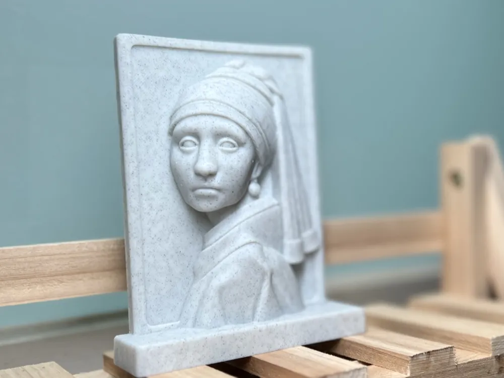 Girl with a Pearl Earring Sculpture by D-studio MakerWorld: Download ...