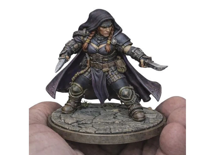 Female Dwarf Rogue Miniature - Free 3D Print Model - MakerWorld