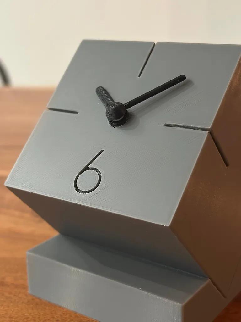 Concrete-Like Desktop Clock by radial_inboundMakerWorld: Download Free ...