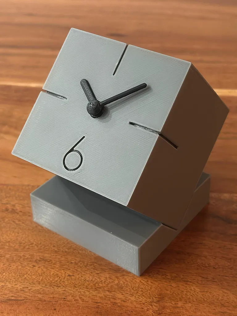 Concrete-Like Desktop Clock by radial_inboundMakerWorld: Download Free ...