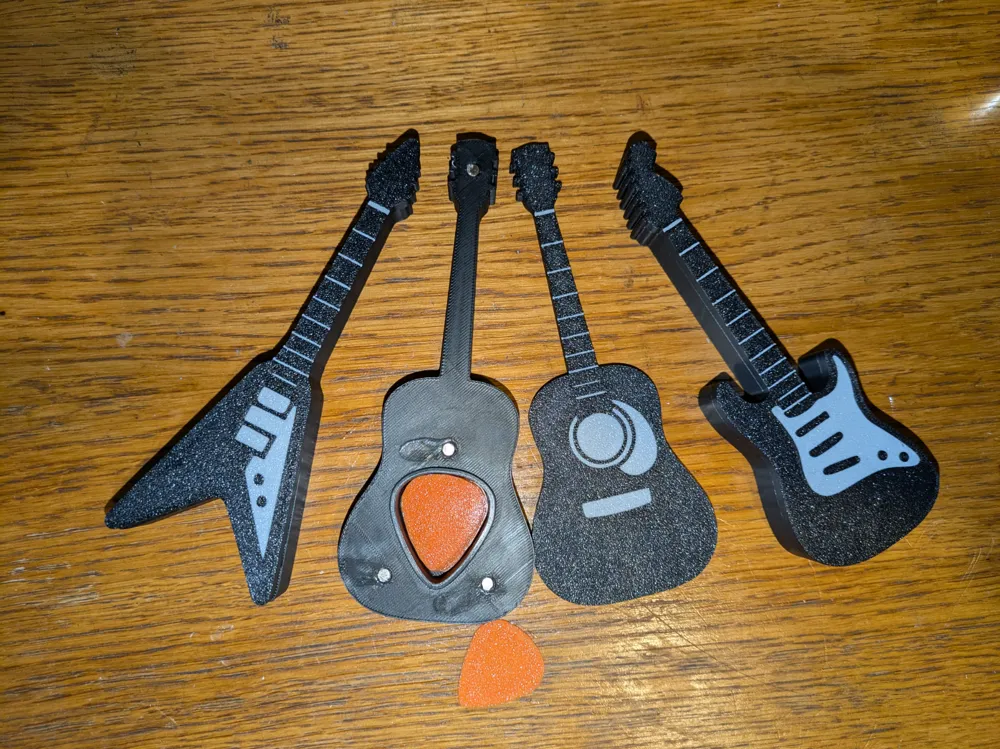 magnetic guitar plectrum storage case by cruse2382 - MakerWorld