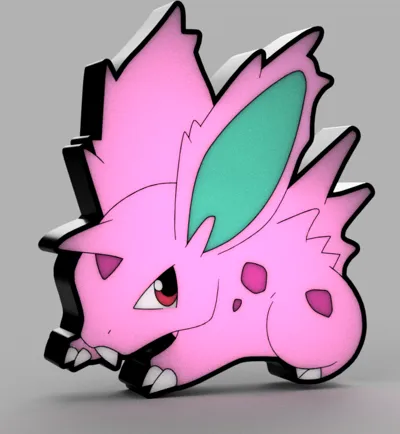 Pokemon - 0030 Nidorina LED Lamp by BeeTee 3D - MakerWorld