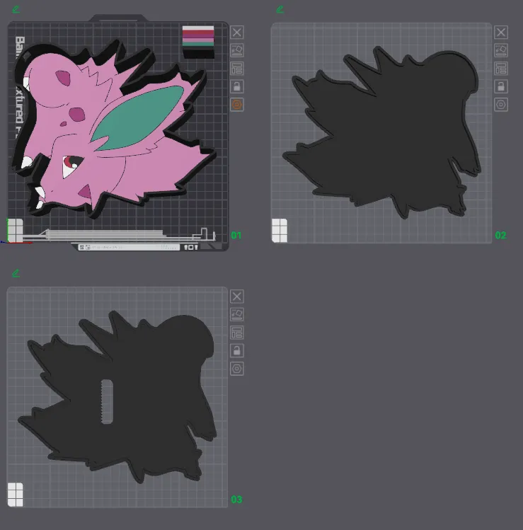 Pokemon - 0032 Nidoran LED Lamp by BeeTee 3D - MakerWorld