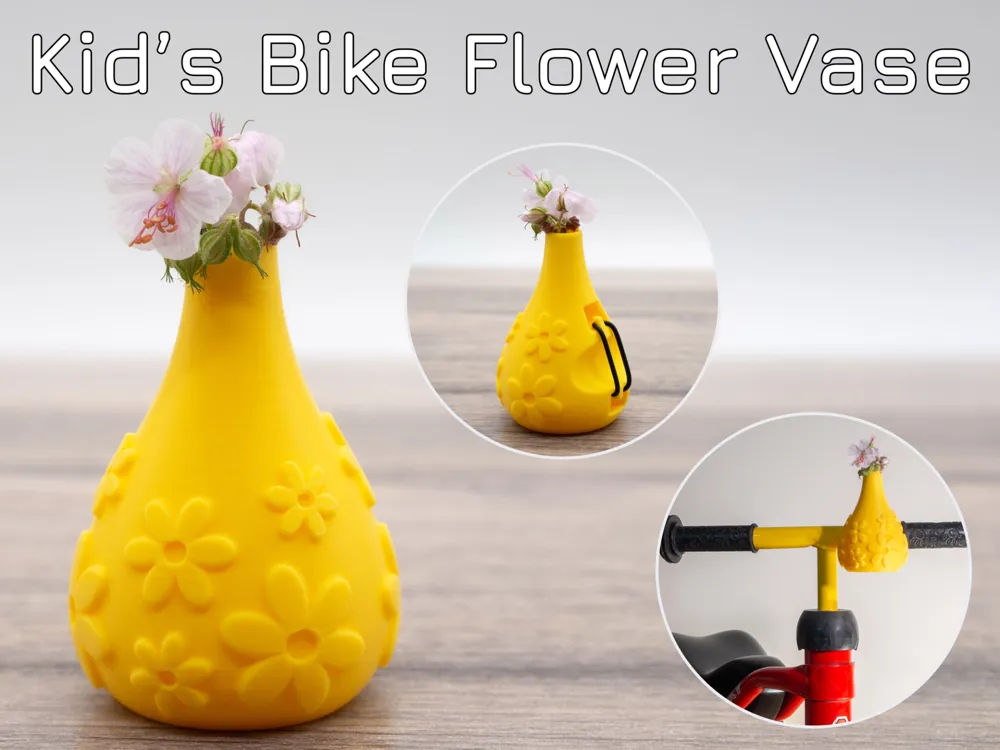 Kids Bike Flower Vase by Leif3D MakerWorld: Download Free 3D Models