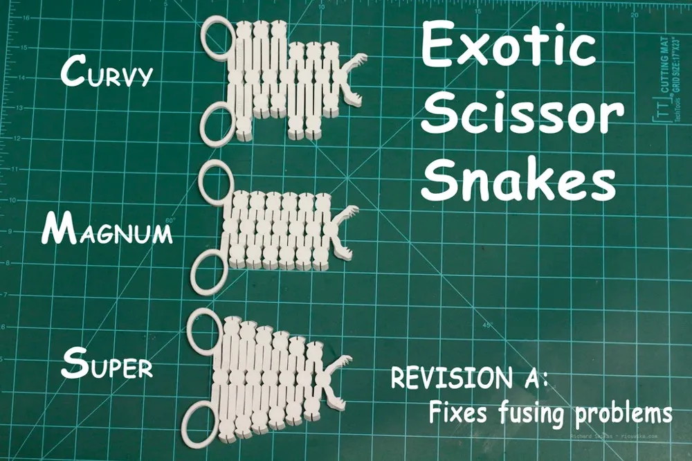 scissor snake family by prints and more MakerWorld: Download Free 3D Models