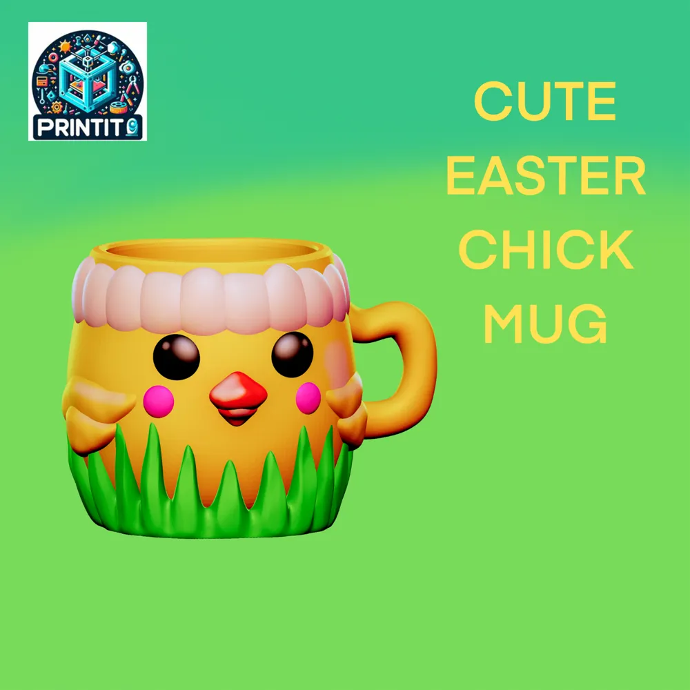 Cute EASTER chick mug by PRINTITO - MakerWorld