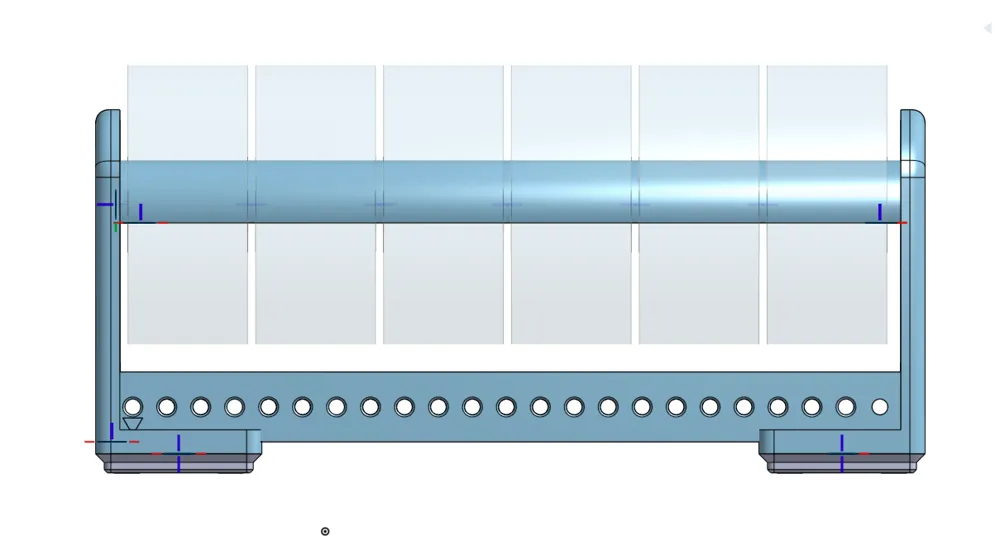 Multi-Roll Wire Spool Holder (Gridfinity 5x1) by bubbafat - MakerWorld