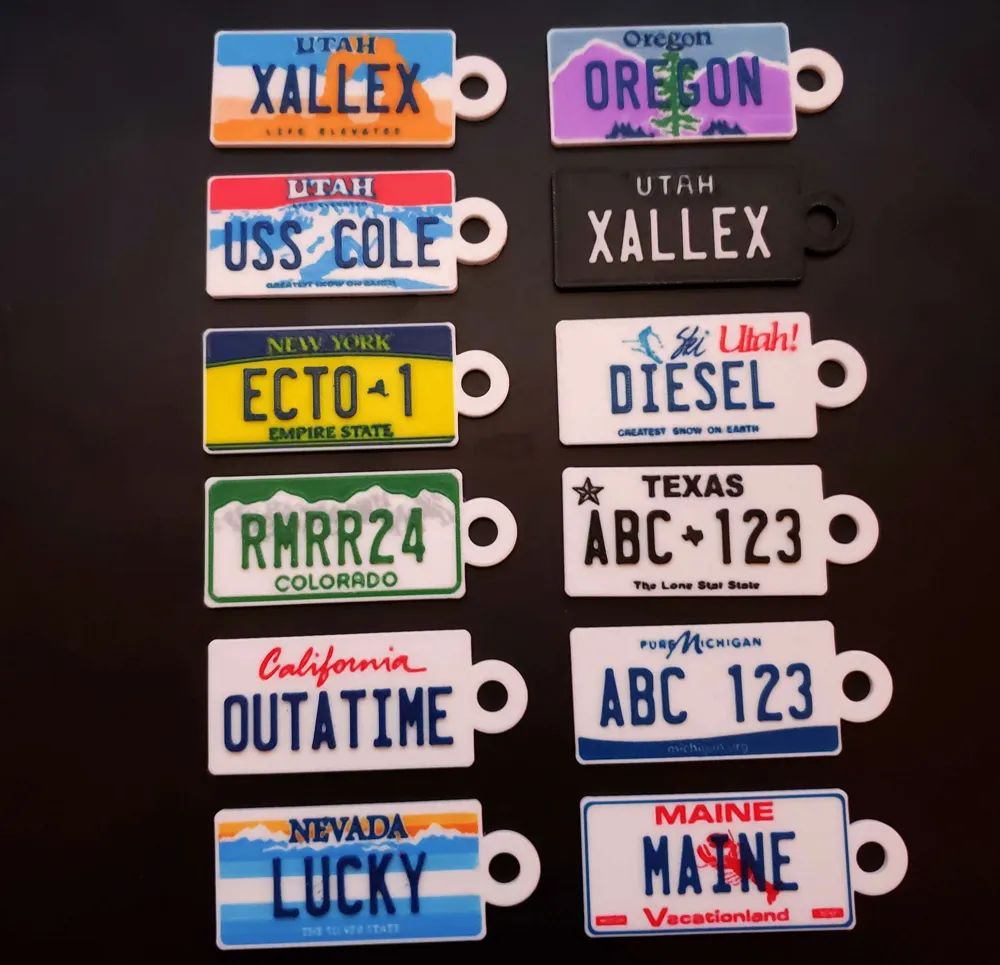 Mini US State License Plate Key Tags Customizable! by xallex digital ...