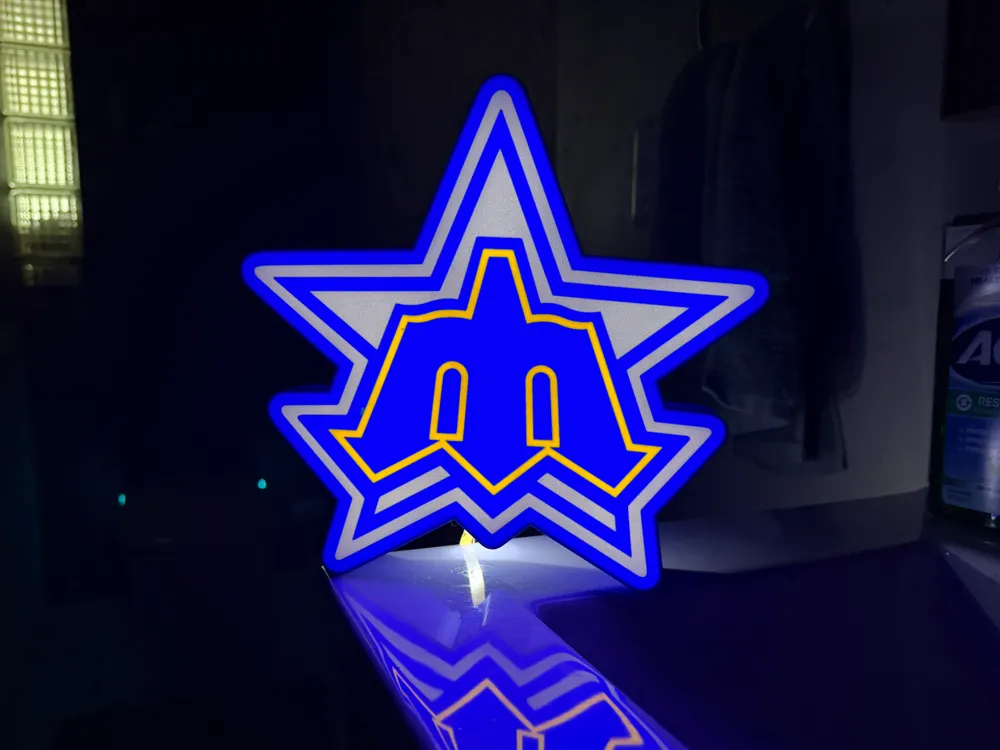 Retro Seattle Mariners Lightbox by 3D River Designs MakerWorld ...