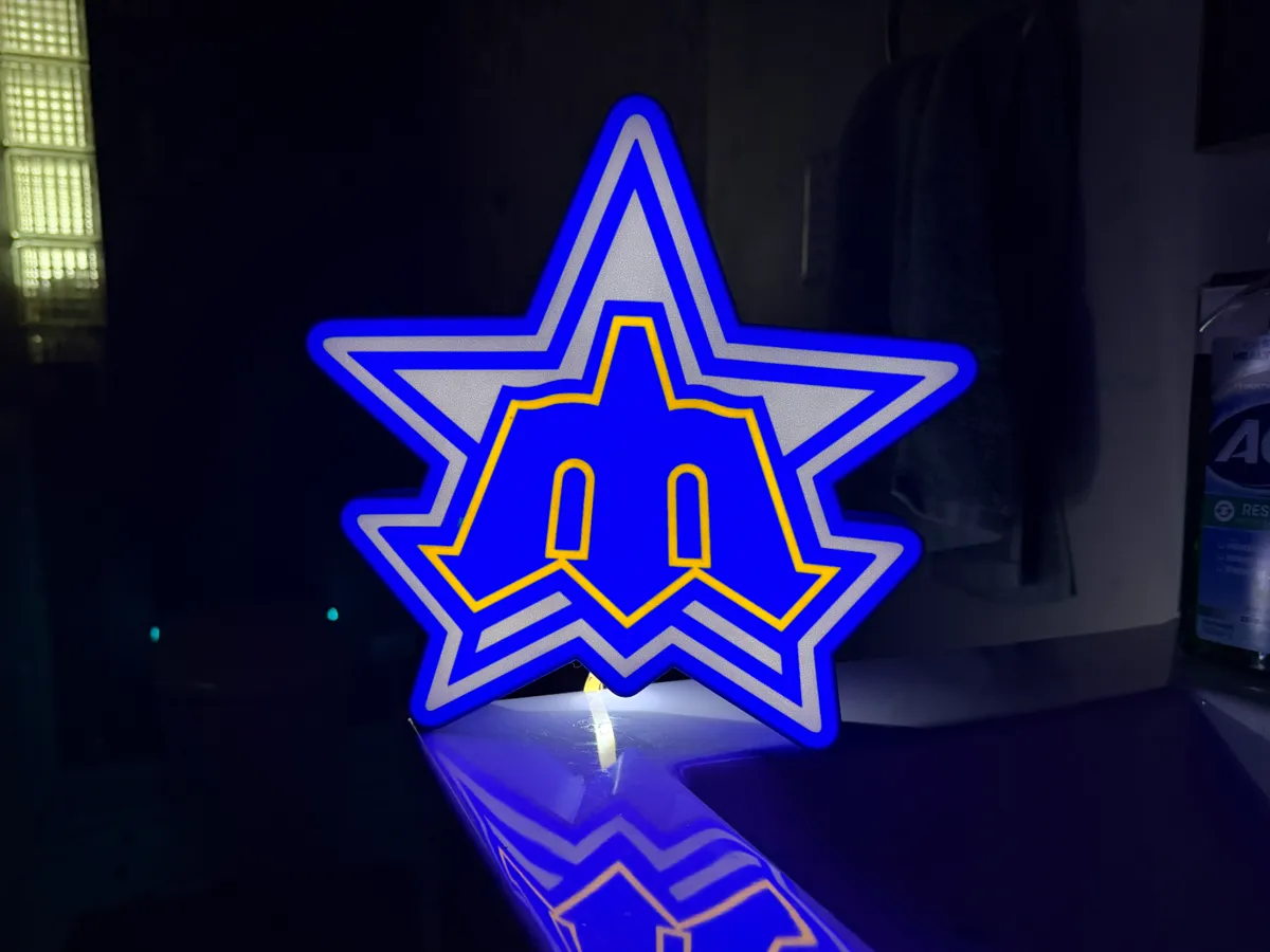 Retro Seattle Mariners Lightbox by 3D River Designs MakerWorld ...