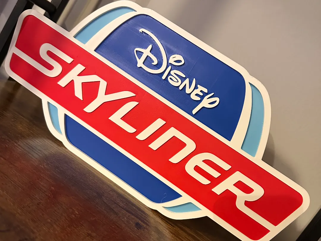 Disney World Skyliner logo Plaque - Free 3D Print Model - MakerWorld