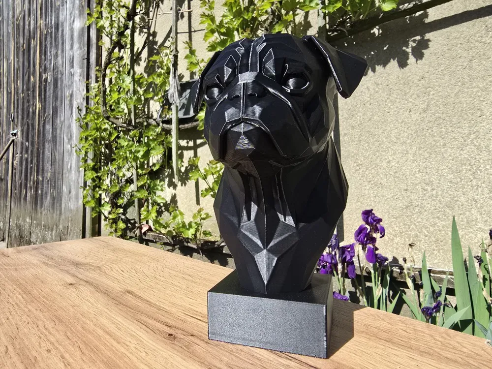 PUG BUST LOW POLY by 3DFarmer MakerWorld: Download Free 3D Models