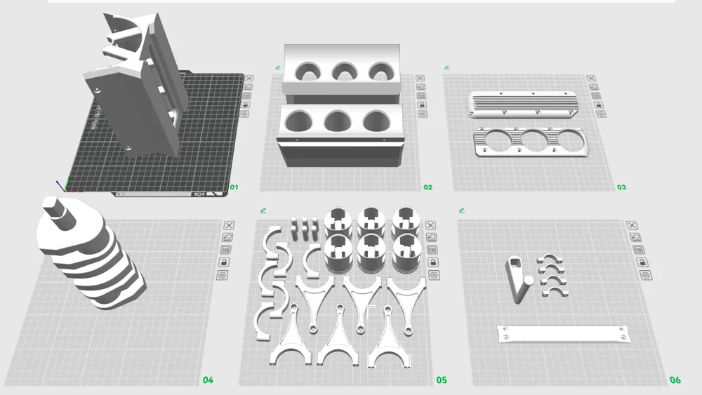 V6 Engine - V6 Motor by Gourmey MakerWorld: Download Free 3D Models