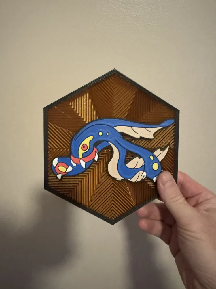 #604 Eelektross Hex Wall Art - Free 3D Print Model - MakerWorld