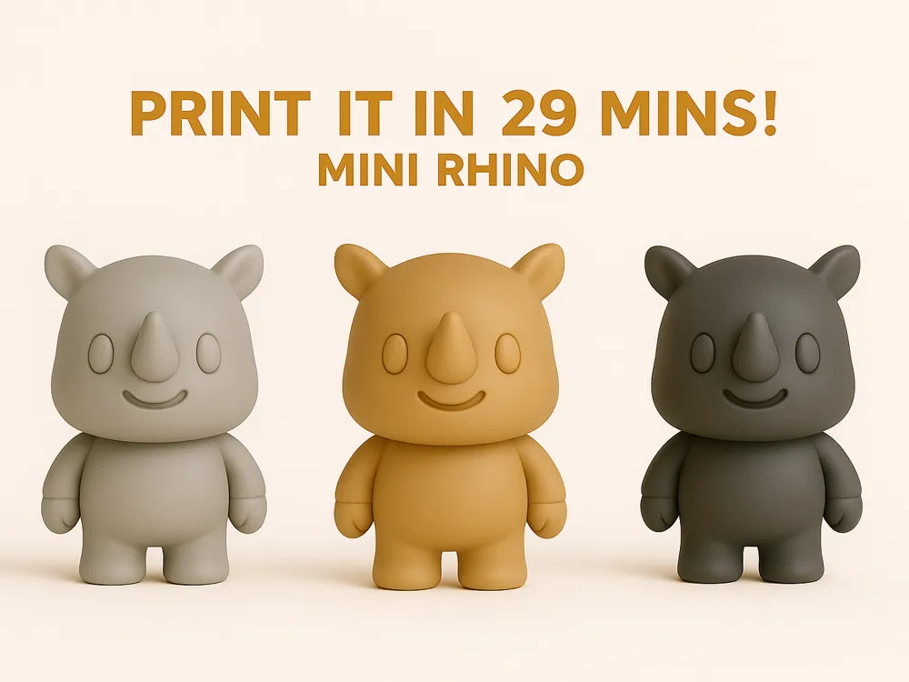 Mini Rhino – The Tiny Rhino Figurine by CraftedDesigns MakerWorld ...