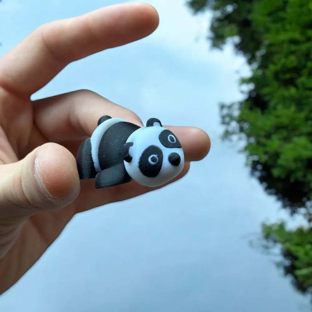 Cute Panda Articulated wiggeld mini animals - Free 3D Print Model ...