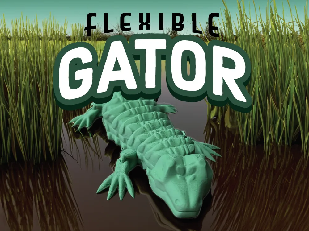 Flexible Gator fidget (Print In Place) by Timayhans MakerWorld: Download Free 3D Models