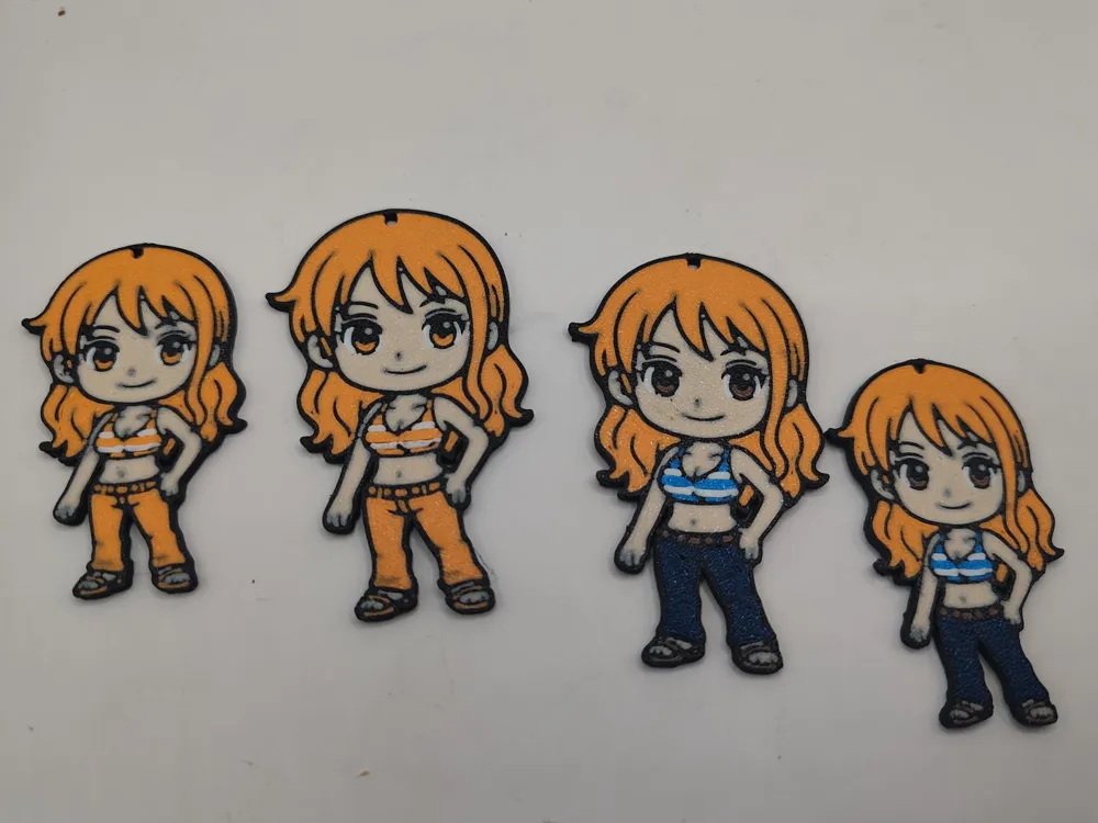 Nami One Piece chibi Keychain - Free 3D Print Model - MakerWorld