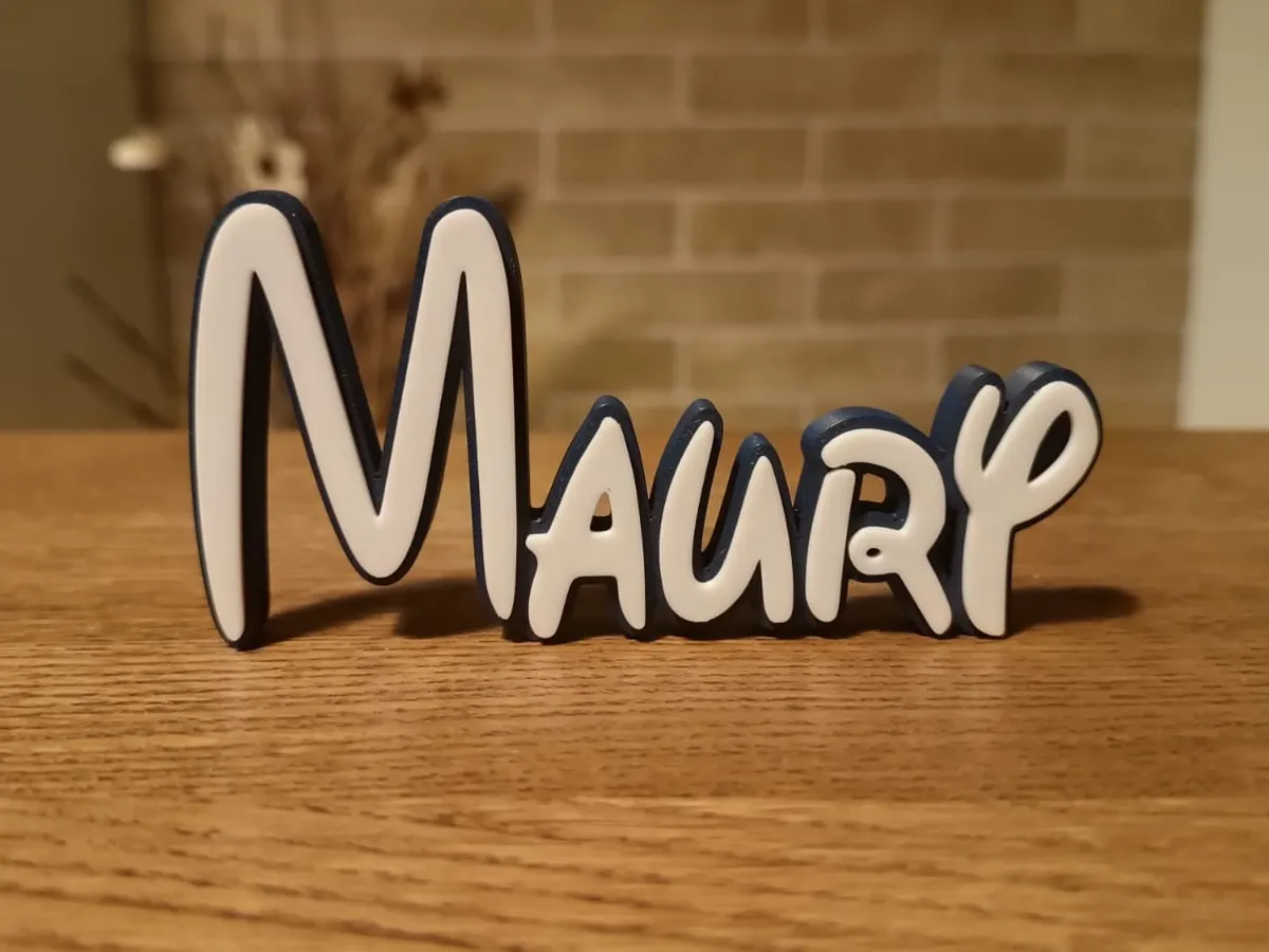 Maury Name Disney Schriftart – Kostenloses 3D-Druckmodell – MakerWorld