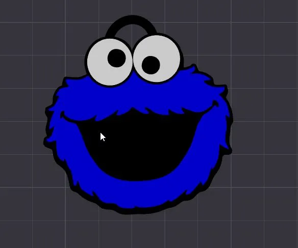 Cookie Monster keychain by 3Dunspol MakerWorld: Download Free 3D Models