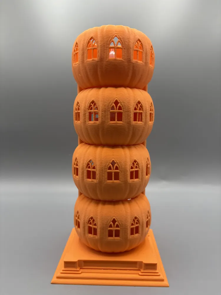 Stackable Pumpkin Tealight Holder Modular Lantern - Free 3D Print Model ...