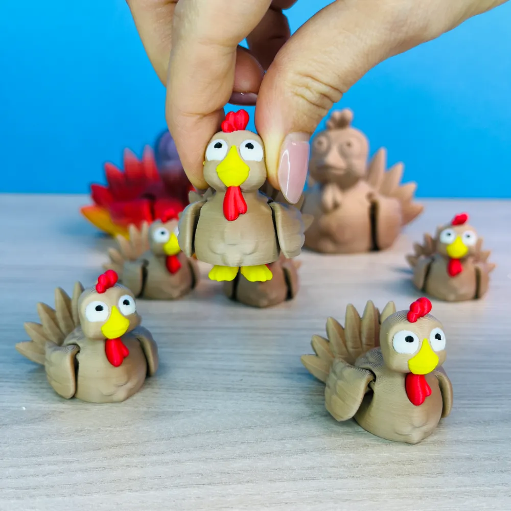 Thanksgiving Turkey, Keychain + Toy w hidden feet - Free 3D Print Model ...