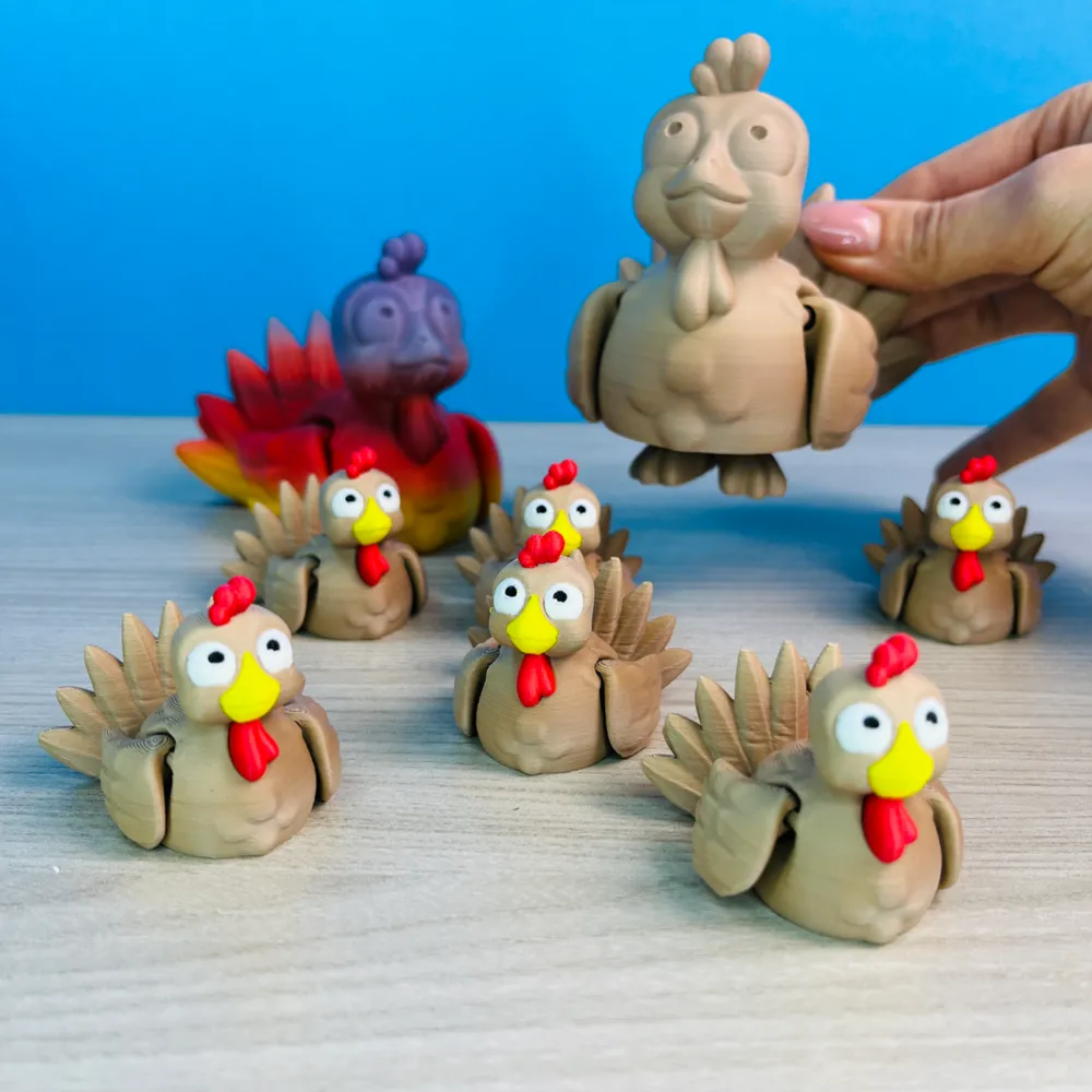 Thanksgiving Turkey, Keychain + Toy w hidden feet - Free 3D Print Model ...