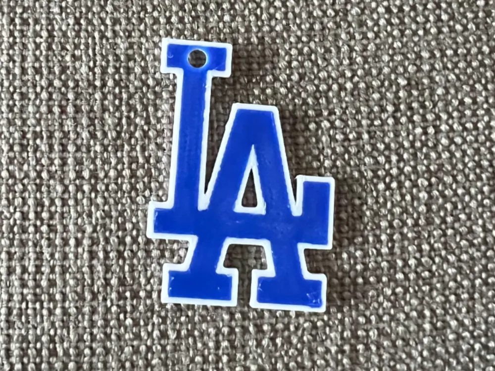 Los Angeles Dodgers Keychain - Free 3D Print Model - MakerWorld