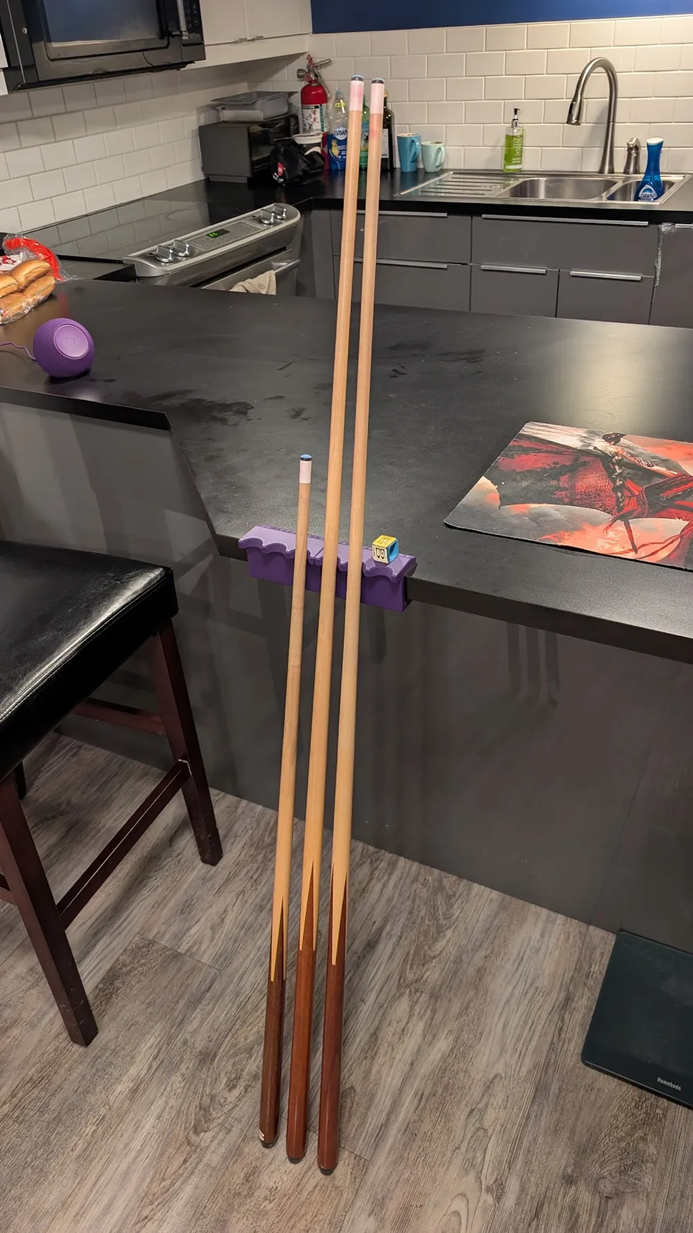 Counter Pool Cue Claw - Free 3D Print Model - MakerWorld