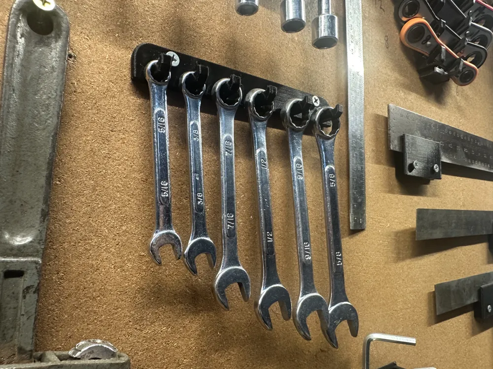 Spanner Wrench Tool Wall Holder Bracket organizer - Free 3D Print Model ...