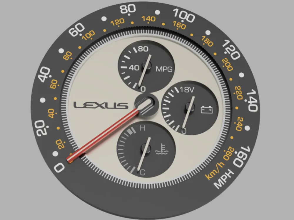 Lexus IS300 Gauge Cluster - Free 3D Print Model - MakerWorld