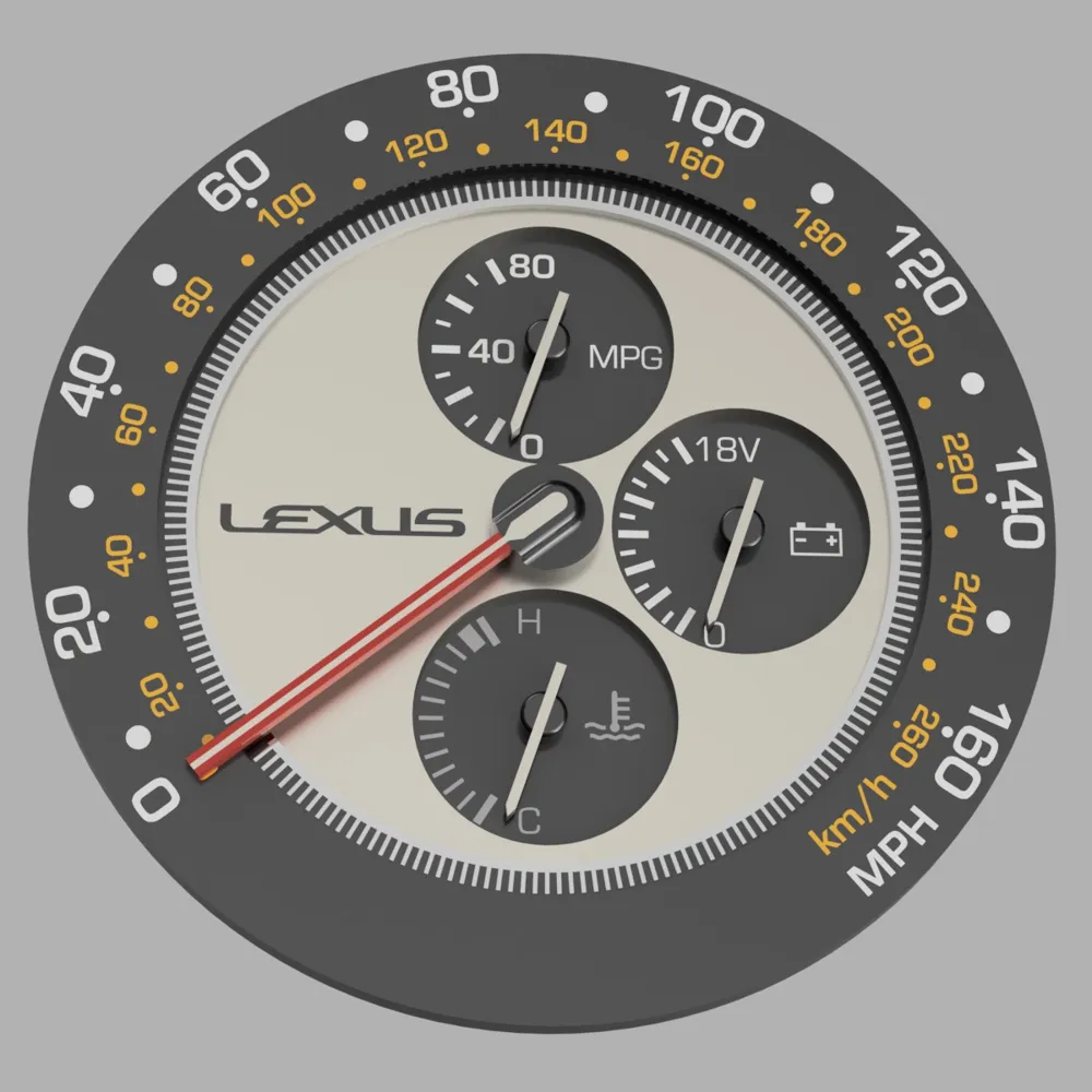 Lexus IS300 Gauge Cluster - Free 3D Print Model - MakerWorld