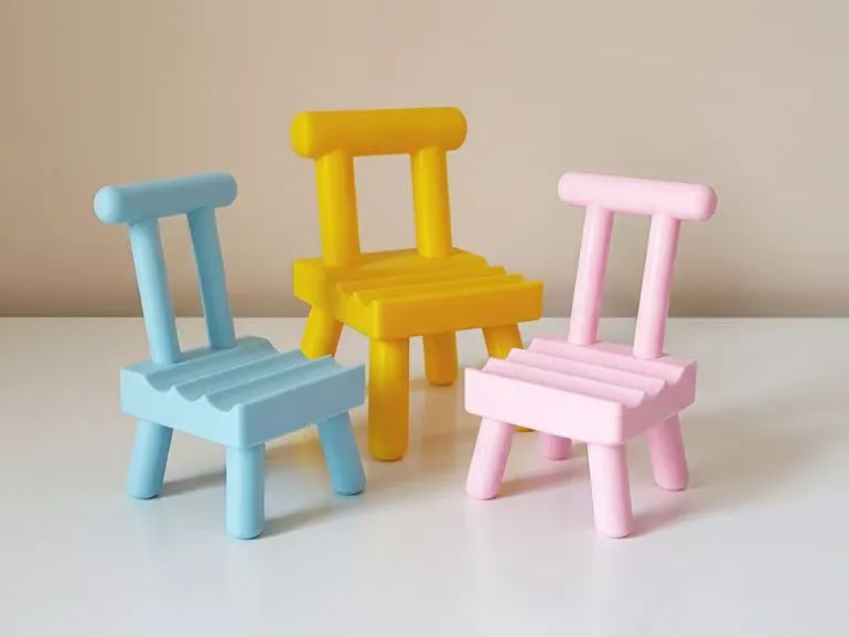 Small Chair Phone Stand Binge-Watching Gadget - Free 3D Print Model ...