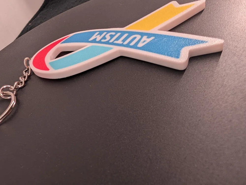 Autisim Awarness Keychain - Free 3D Print Model - MakerWorld