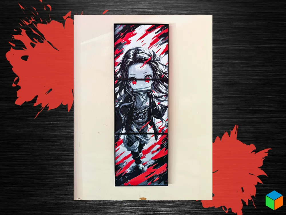 Nezuko Tiled HueForge Print (200×600) by 3D Prints By Vic MakerWorld ...