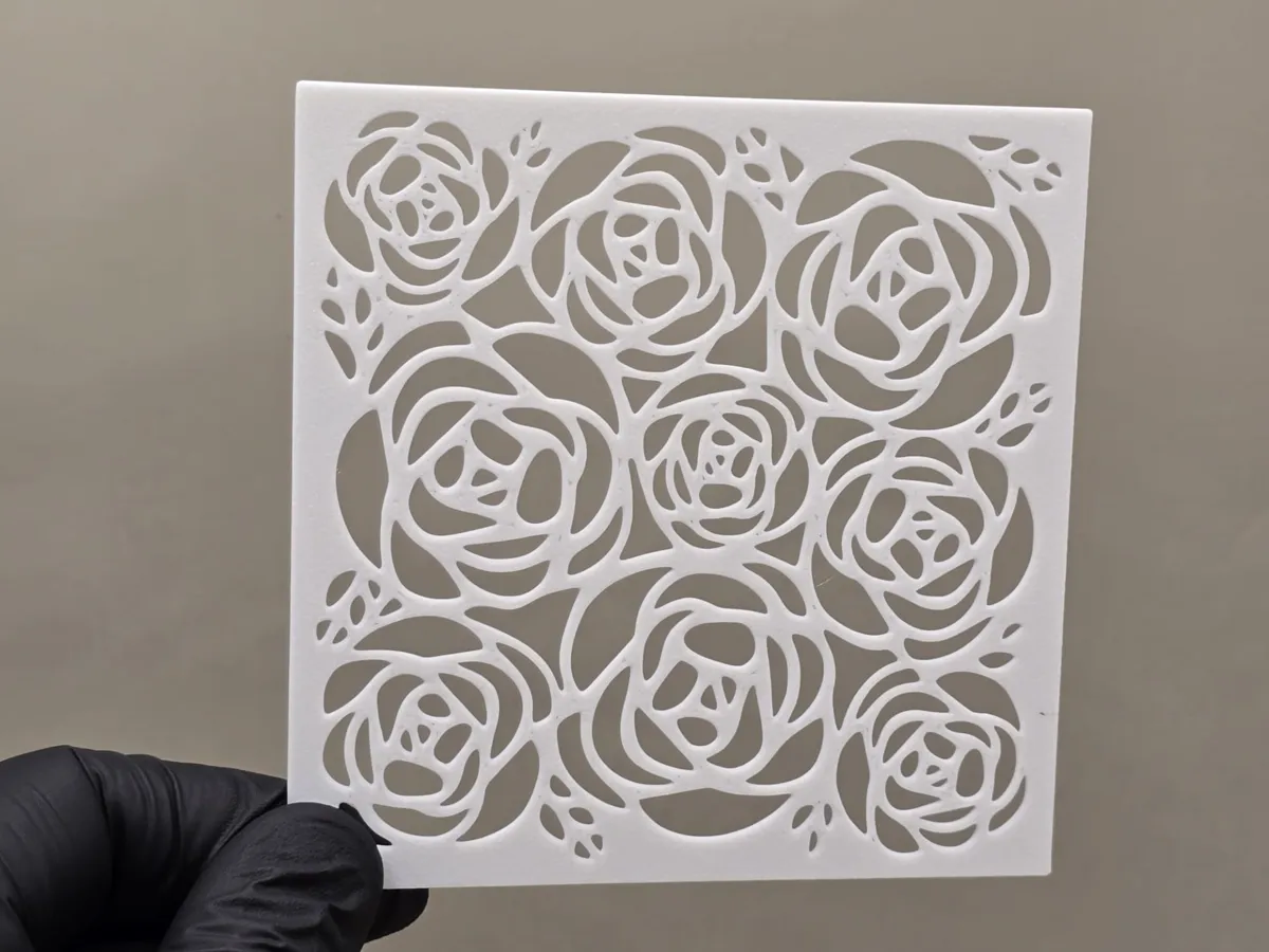 Rose Flower Stencil Template Craft Icing Coffee - Free 3D Print Model ...