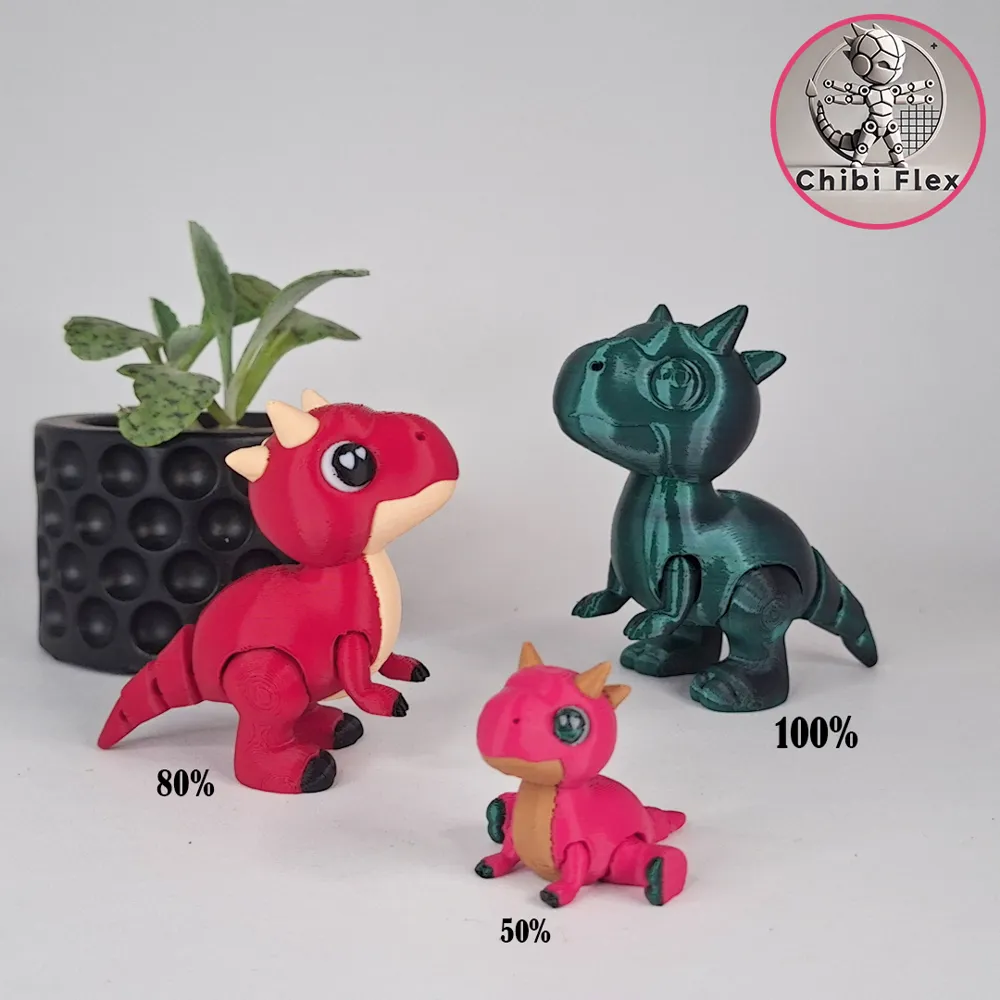 Flexi Mini Carnotaurus Print In Place No Supports - Free 3D Print Model ...
