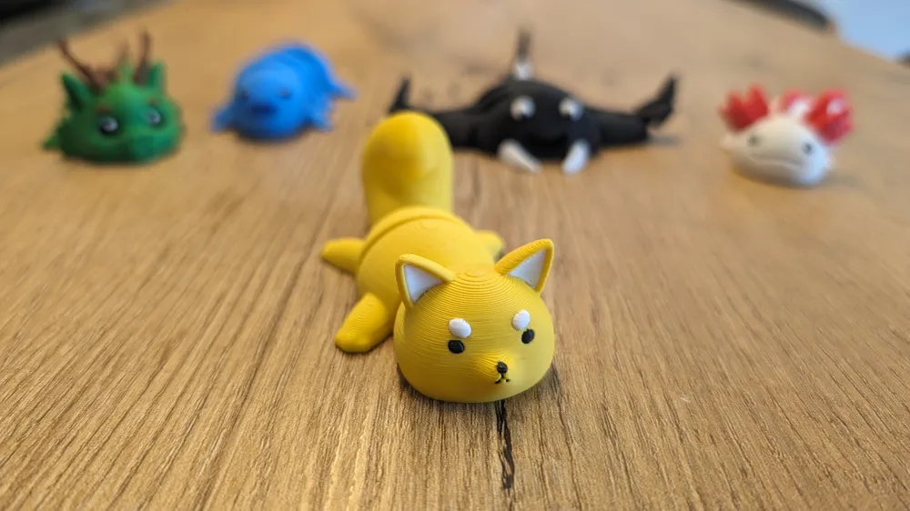 Shiba Inu - Articulated Figure Keychain by Biocraftlab - MakerWorld